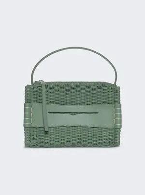 JW Anderson Woven Leather Loafer Bag - Green