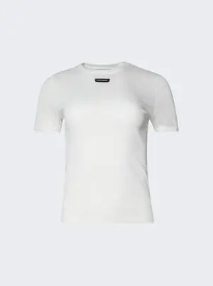 Miu Miu Pointelle Tee - White