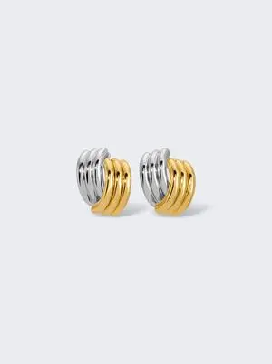 HEAVEN MAYHEM Clove Hoop Earrings In Gold And Silver