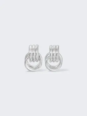 HEAVEN MAYHEM Mini Knot Earrings - Silver