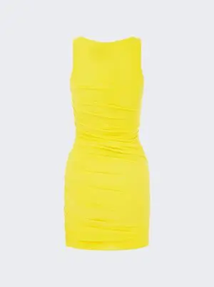 Alex Perry Ruched Singlet Mini Dress In Power Mesh