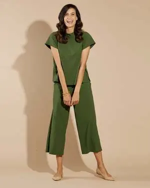 Jude Connally Tillie Top Lightweight Jude Cloth - Loden