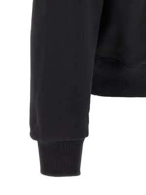 Jacquemus Le Camionneur Gros Grain Fleece Sweatshirt With Zip Closure - Black