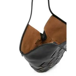 Hereu Woven Leather Shoulder Bag - Black