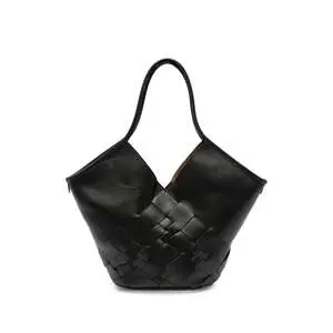 Hereu Woven Leather Shoulder Bag - Black