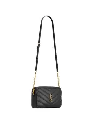 Saint Laurent Loulou Camera Bag In Matelassé Lambskin - Black