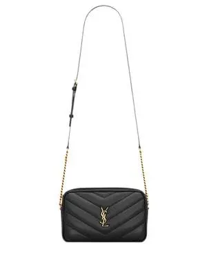 Saint Laurent Loulou Camera Bag In Matelassé Lambskin - Black