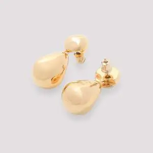 Phoebe Philo Gold Sterling Double Pebble Pendant Earrings - Silver