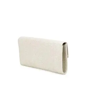 JIMMY CHOO Metallic Glitter Clutch Bag - Silver