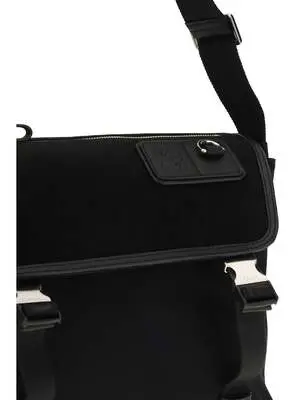 Loewe Medium Messenger Flex Bag In Canvas And Suede