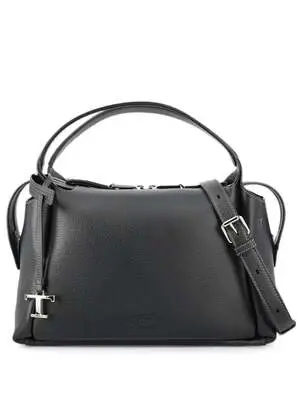 TOD'S Leather Bauletto Zip Piccolo Bag - Black