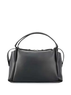 TOD'S Leather Bauletto Zip Piccolo Bag - Black