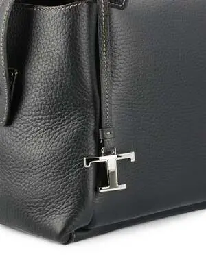 TOD'S Leather Bauletto Zip Piccolo Bag - Black
