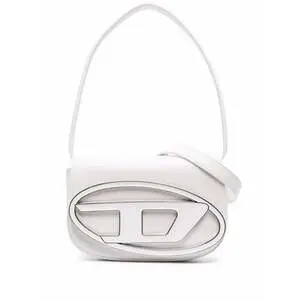 DIESEL® Calf Leather Logo Plaque Tote Bag - Multicolor