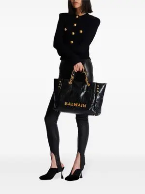 Balmain 1945 Leather Tote Bag
