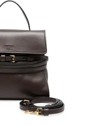 Moschino Leather Handbag With Buckled Belt Detail - Multicolor