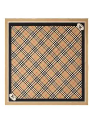 Burberry Check Silk Foulard - Multicolor