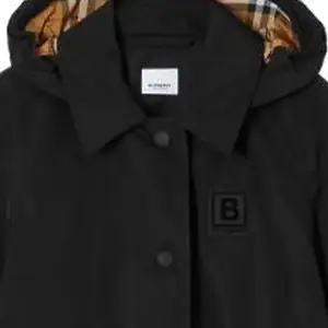 Burberry Hooded Coat With Logo Detail