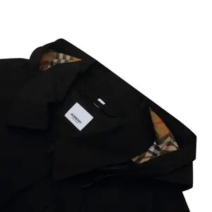 Burberry Hooded Coat With Logo Detail