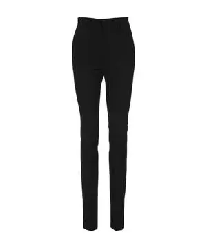 Red Valentino Slim High-waist Trousers - Black