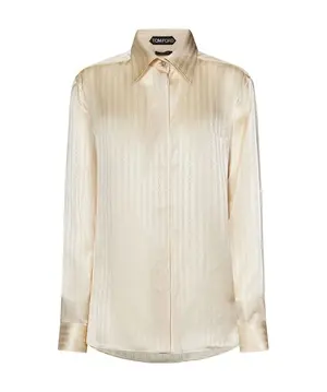 TOM FORD Whitney Striped Fluid Shirt