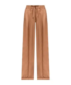 TOM FORD Drawstring Silk Trousers - Brown