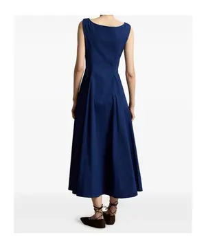 Polo Ralph Lauren Boat-neck Buttoned Maxi Dress