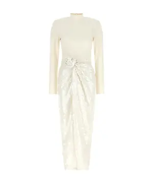 ROTATE BY BIRGER CHRISTENSEN Knotted Midi Dress