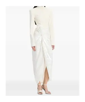 ROTATE BY BIRGER CHRISTENSEN Knotted Midi Dress