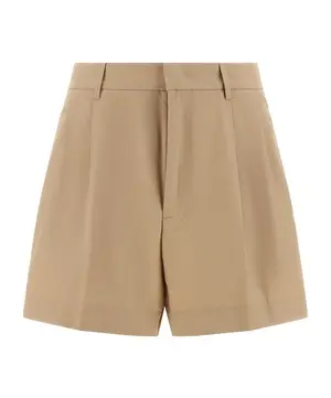 Fabiana Filippi Pleated Tailored Shorts - Beige