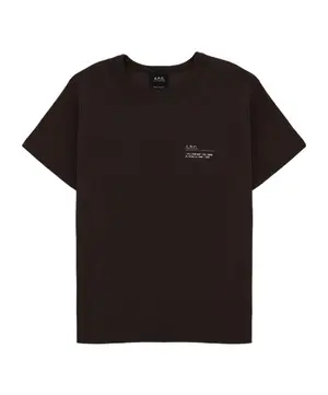 A.p.c. Logo Detailed Crewneck T-shirt - Brown