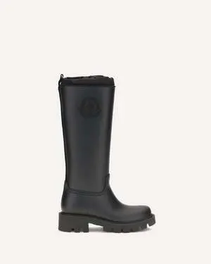 Moncler Waterproof Knee-high Boots With Drawstring Closure - Black