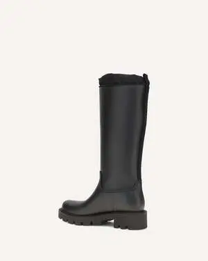 Moncler Waterproof Knee-high Boots With Drawstring Closure