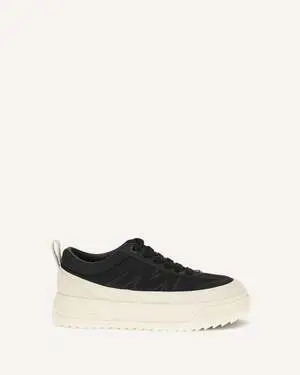 Moncler Altive Sneakers In Nubuck And Suede - Black