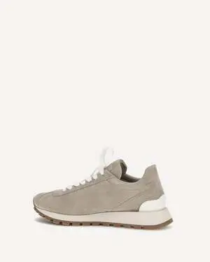 Brunello Cucinelli Suede Sneakers With Embellishments