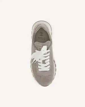 Brunello Cucinelli Suede Sneakers With Embellishments