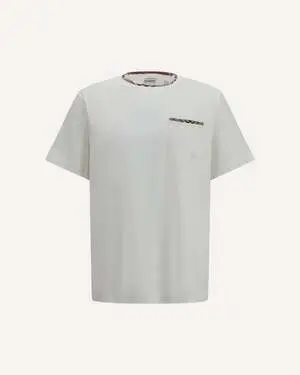 Burberry Cotton T-hirt With Check Trim