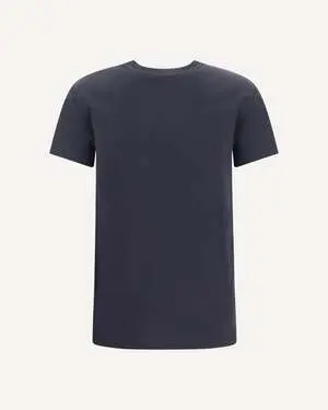 Max Mara Papaia Cotton T-shirt With Monogram Pocket - Black