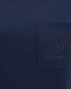 Max Mara Papaia Cotton Monogram T-shirt - Blue