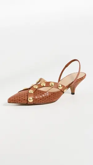 Ulla Johnson Vendome Studded Kitten Heels