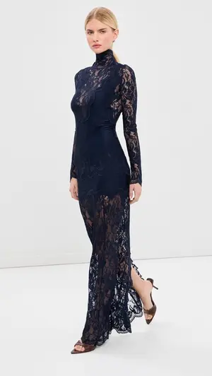 Rabanne Floral Lace Maxi Dress