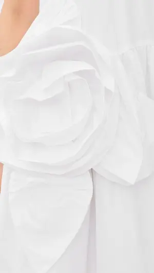 Simone Rocha Pressed Rosette Flounce Dress