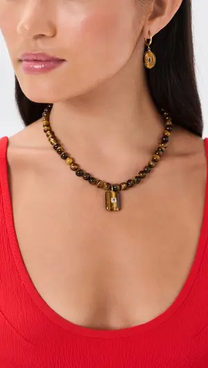 Shashi Tiger's Eye Pendant Necklace