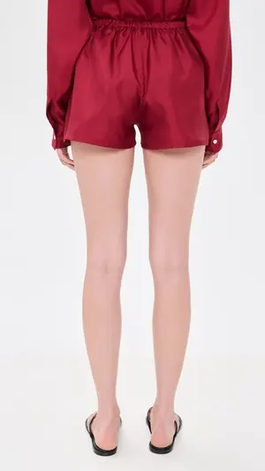 Comme Si Silk Drawstring Shorts