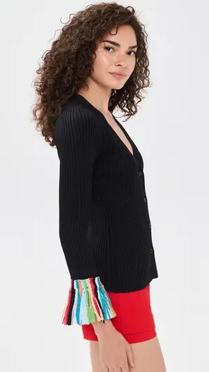 SIMONMILLER Cara Knit Fringe Cardigan