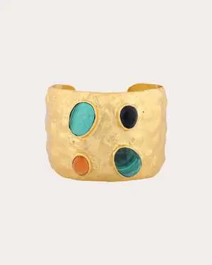 BOHÈME BY VÉRO Carnelian & Malachite Rococo Large Cuff