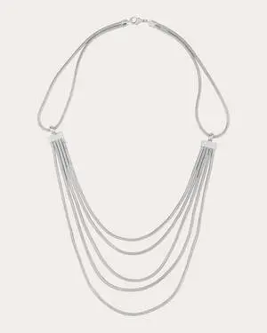 BOHÈME BY VÉRO Ameena Cascading Necklace - Silver
