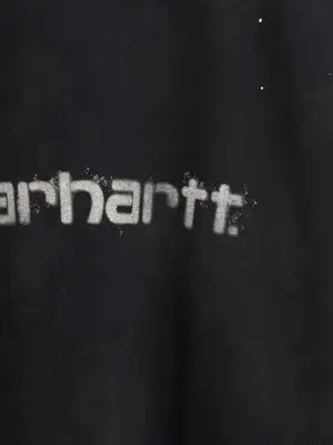 Carhartt Work In Progress Logo Cotton T-shirt - Black
