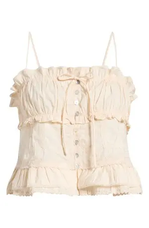 Mango Ruffle Lace Top