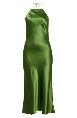 REFORMATION Sleeveless Silk Maxi Dress - Topiary